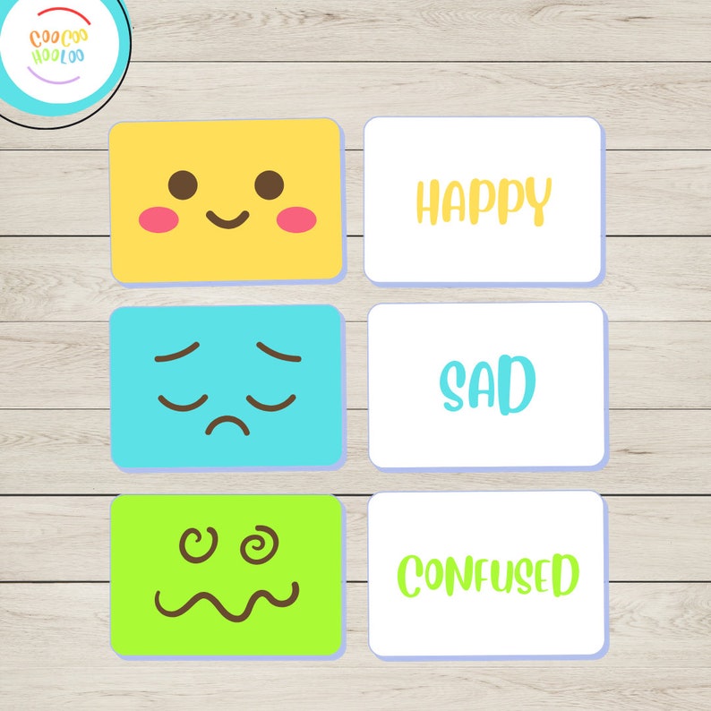 Moods Flashcards, Feelings Flash Cards, Montessori Materials ...