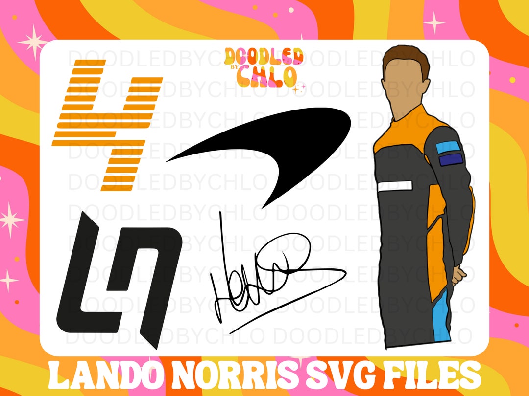LANDO NORRIS FORMULA 1 Svg Png Cutting Files F1 Svg Mclaren 4 LN4 ...
