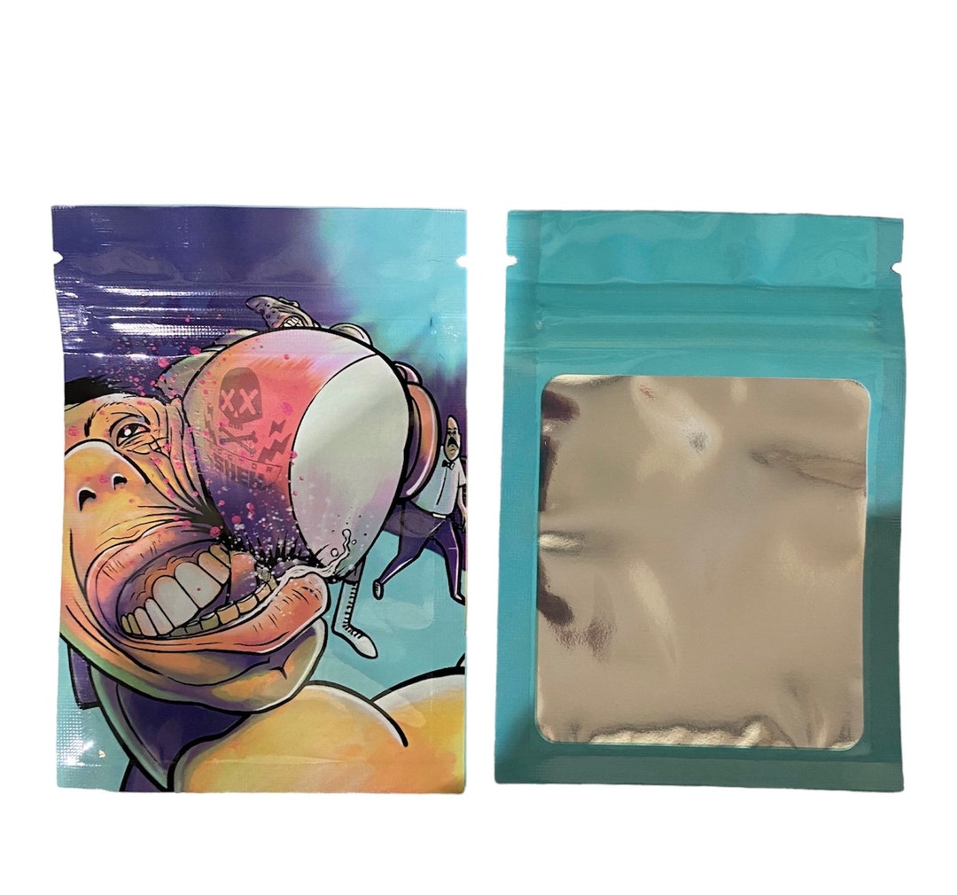 BOX PUNCH Empty Mylar Zip Lock Design Packs Smell Proof Food Storage ...