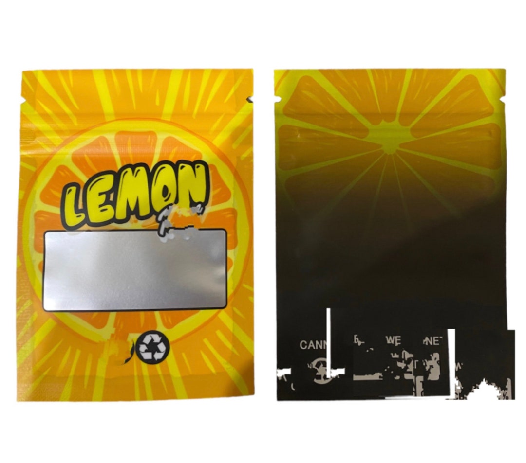 LEMON EMPTY CALIFORNIAN Packaging Mylar Zip Lock Design Packs Smell ...
