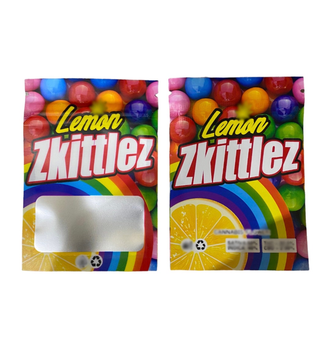 ZKITTLEZ EMPTY Packaging Mylar Zip Lock Design Packs Smell Proof Food ...
