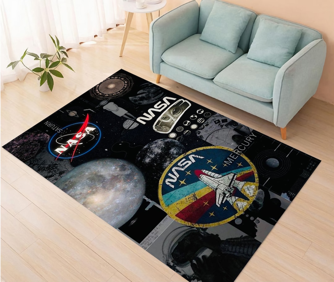 NASA Rug,astronaut Rug,kids Room Rug,nasa Pattern,living Room Rug,area ...