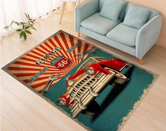 Vintage Car Tufted Rug Car Rug Porsche Art Tufted Carpet - Etsy
