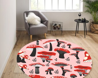 Round Mushroom Carpet - Etsy