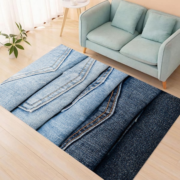 Denim Rug - Etsy
