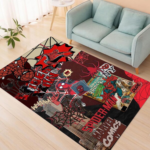 Spiderman Tufted Rug - Etsy