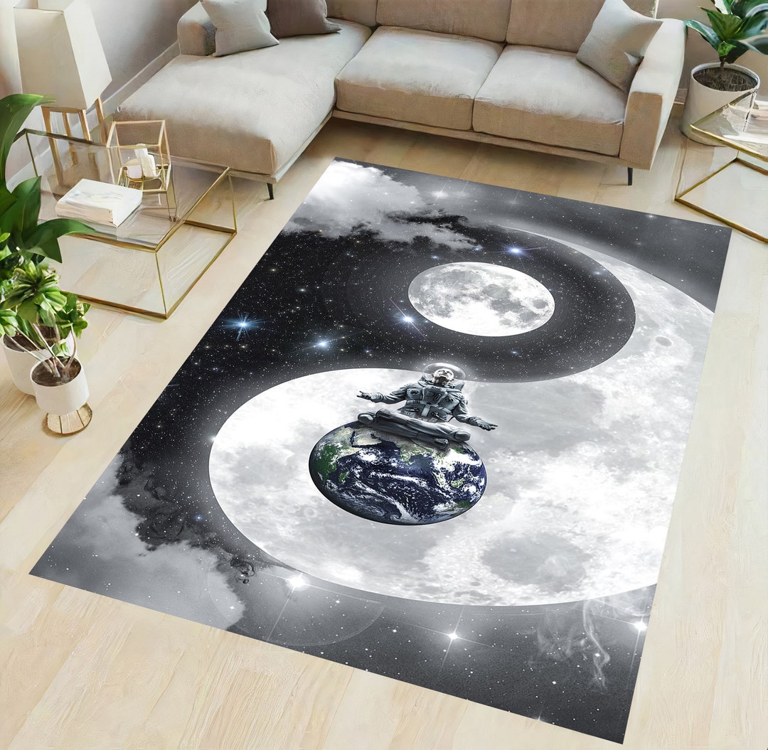 Yin Yang Rug,moon Rug,living Room Rug,area Rug,earth Carpet ,custom Rug ...