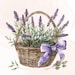 Lavender Basket Clipart, Lavender Clipart, Spring Clipart, Botanical ...