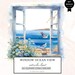 Watercolor Window Ocean View Clipart, Ocean Clipart, Window to Sea ...
