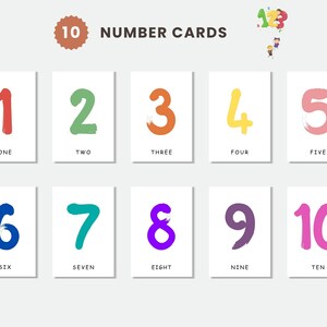 Printable Cards Bundle, Montessori Alphabet Flashcards, Toddler Number ...