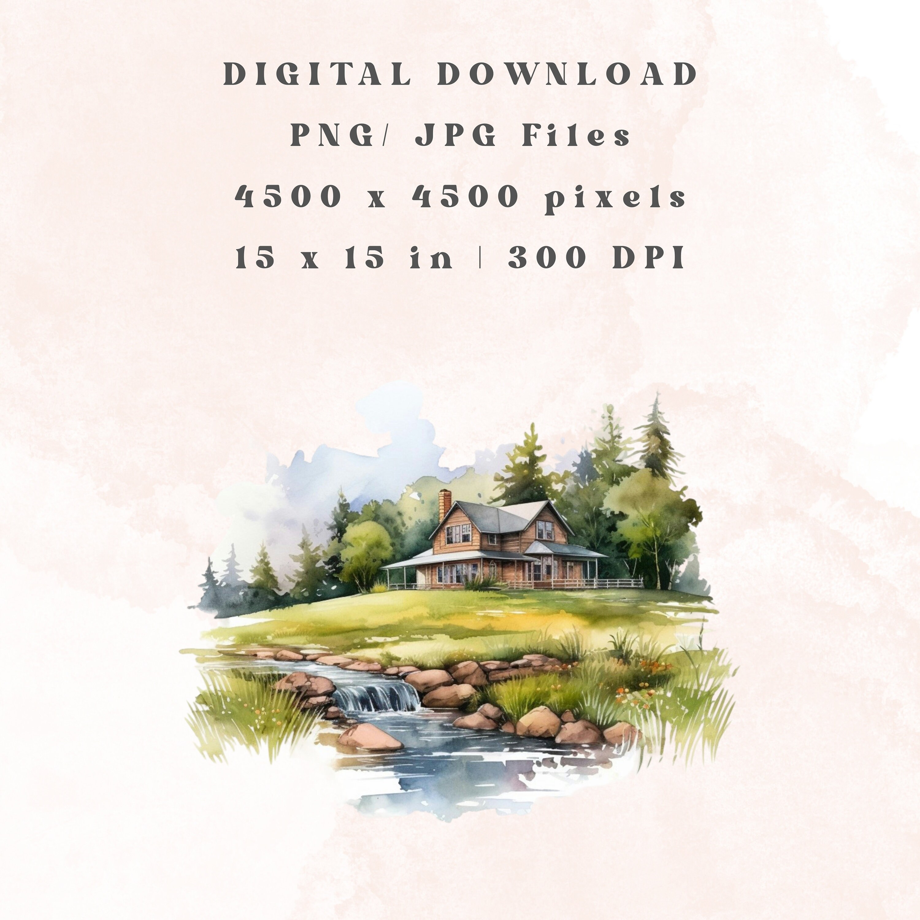 Watercolor Wildflowers Meadow Clipart, Cottagecore Clipart, Spring ...