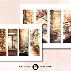 16 Printable Coffee Bookmarks, Watercolor Bookmark Designs, Book Lover ...