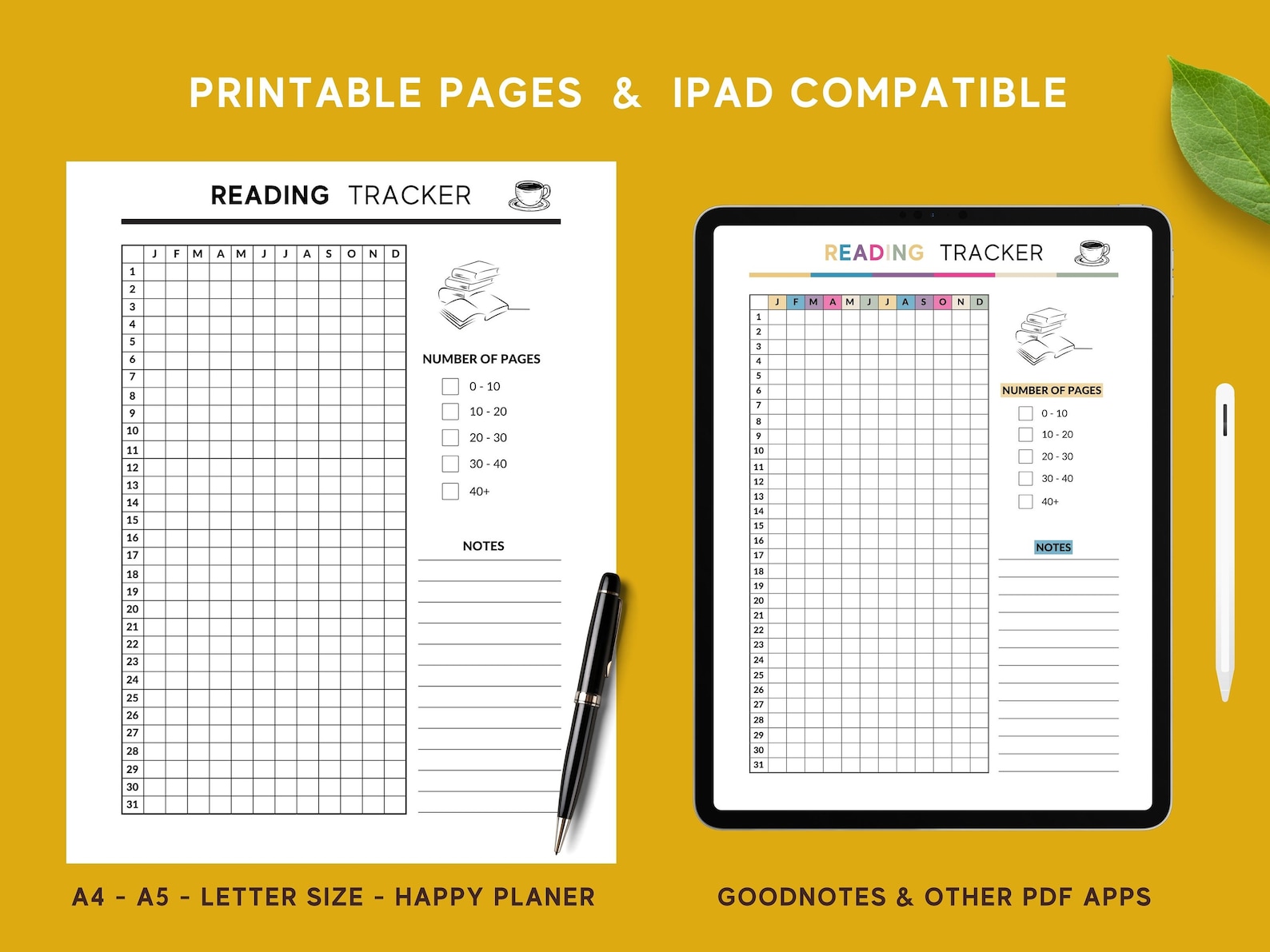 Printable Reading Planner Book Journal Book Tracker - Etsy