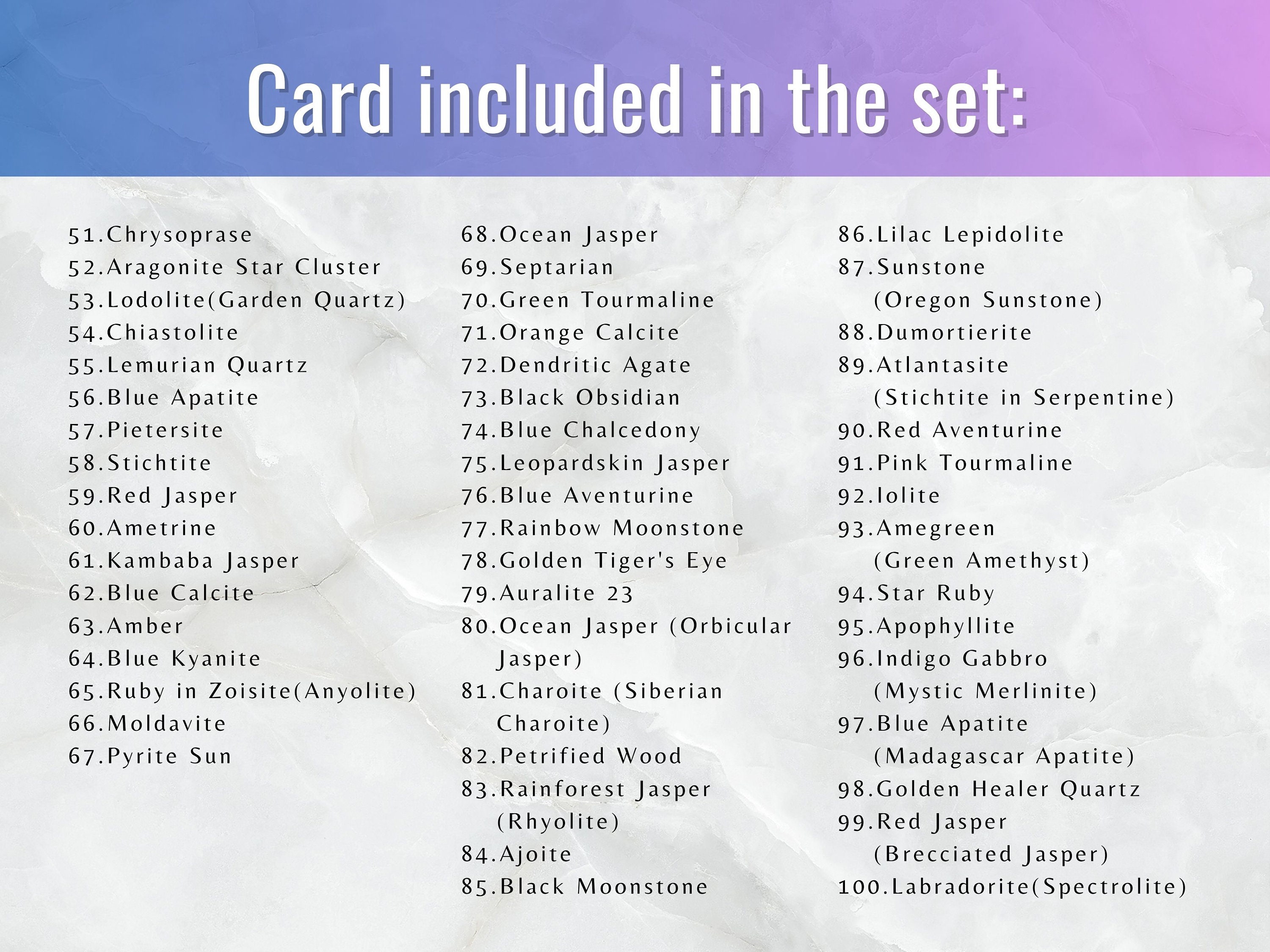 100 Editable Crystal Meaning Cards, Printable Gemstone Meaning Cards ...