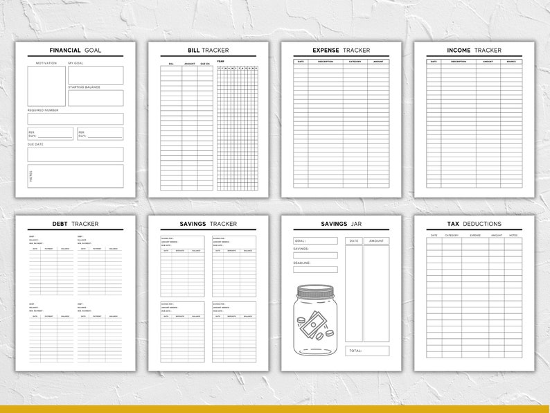 Finance Planner Printable Budget Planner Bundle Monthly,annual ...