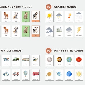 Ultimate Flashcards Bundle, Printable Montessori Cards, Toddler ...