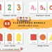 Printable Cards Bundle, Montessori Alphabet Flashcards, Toddler Number ...