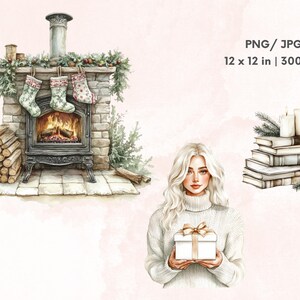 Winter Clipart Bundle, Cozy Winter Clipart, Christmas Graphics, Rustic ...