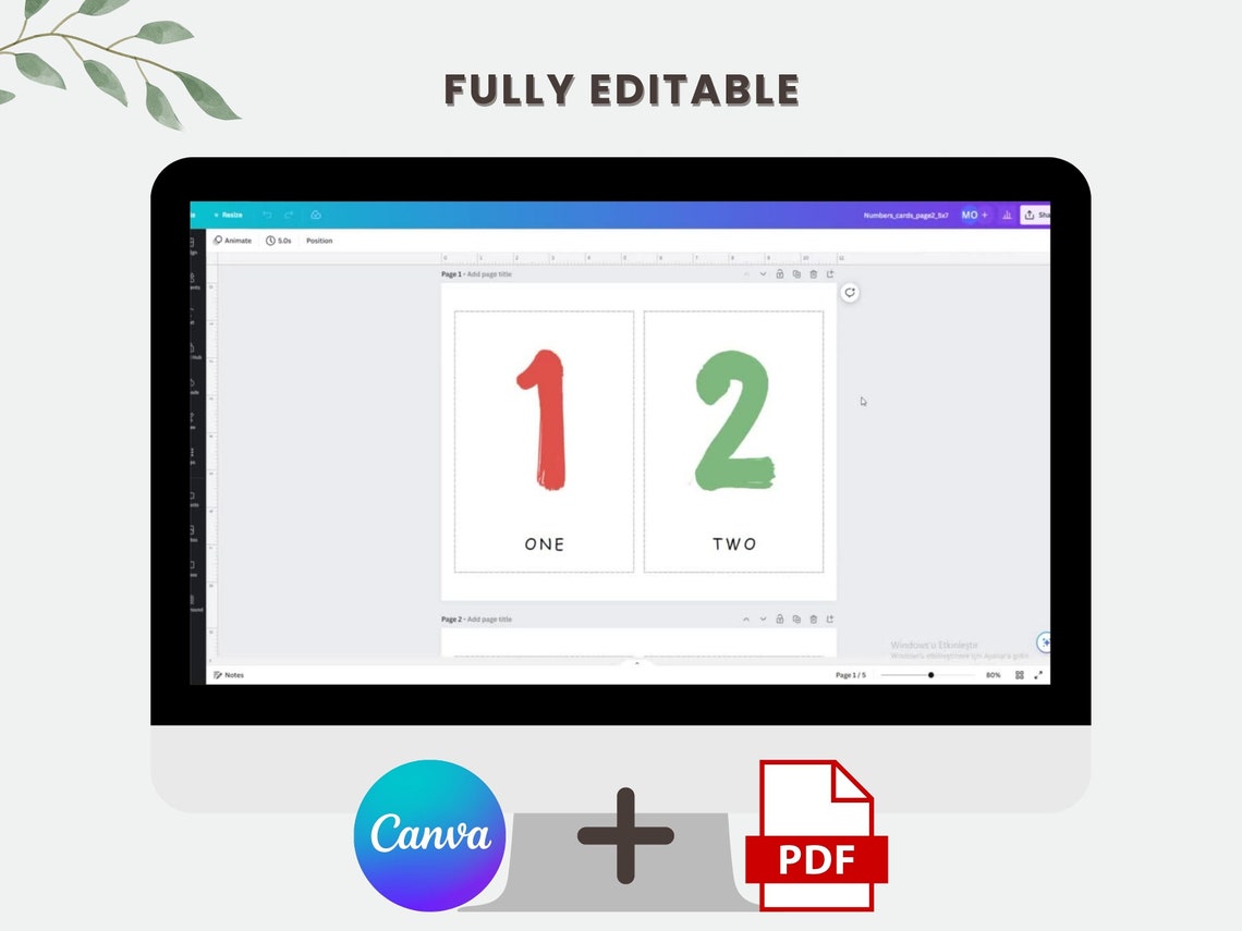 Numbers Printable Flashcards, Toddler Counting Cards, Montessori Cards ...