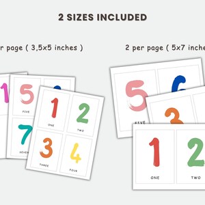 Numbers Printable Flashcards, Toddler Counting Cards, Montessori Cards ...