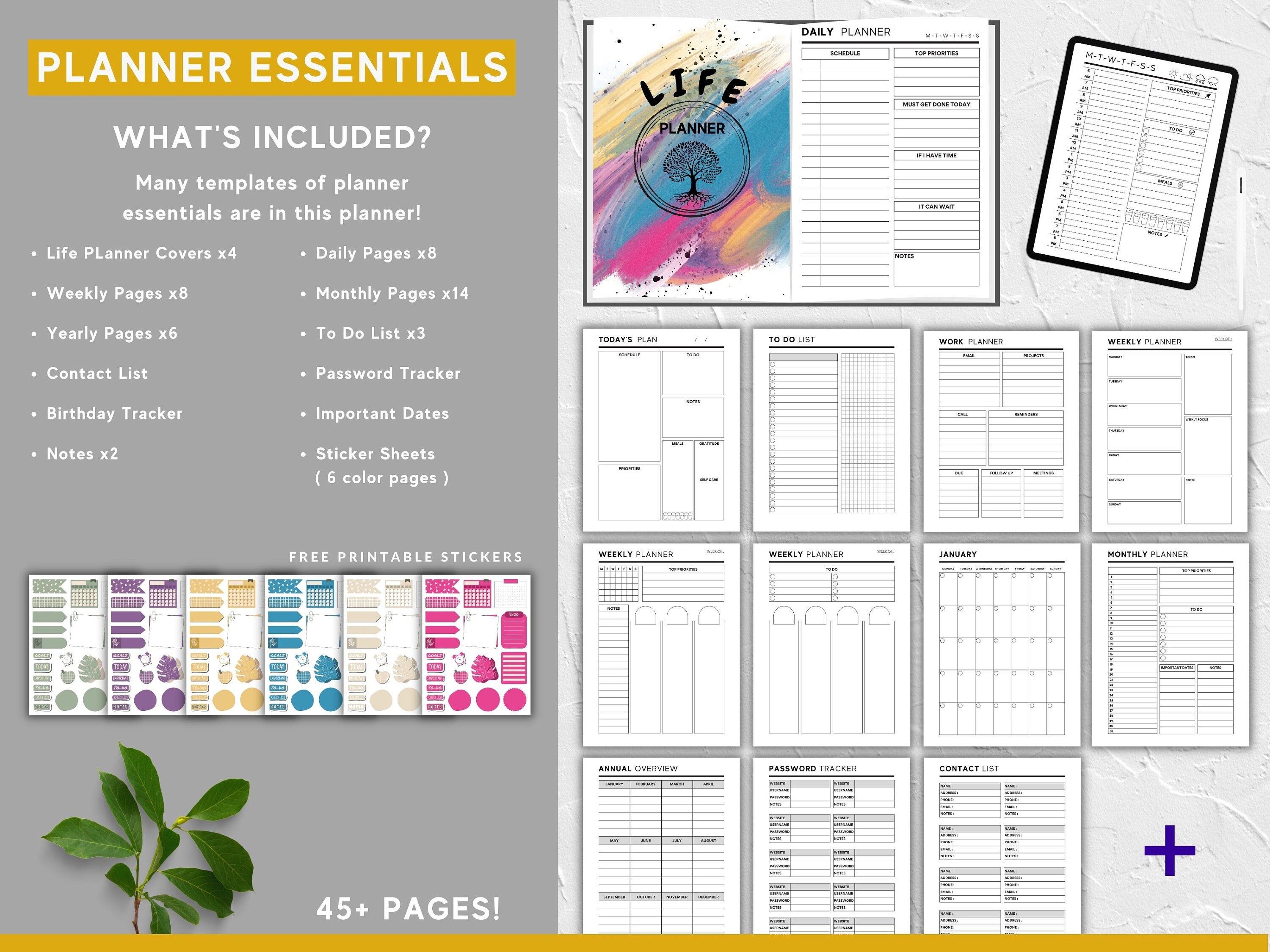 Life ADHD Planner Printable Ultimate Home Management Bundle Life Binder ...