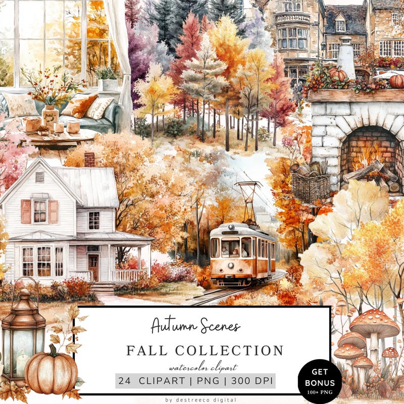 Autumn Scene - Etsy