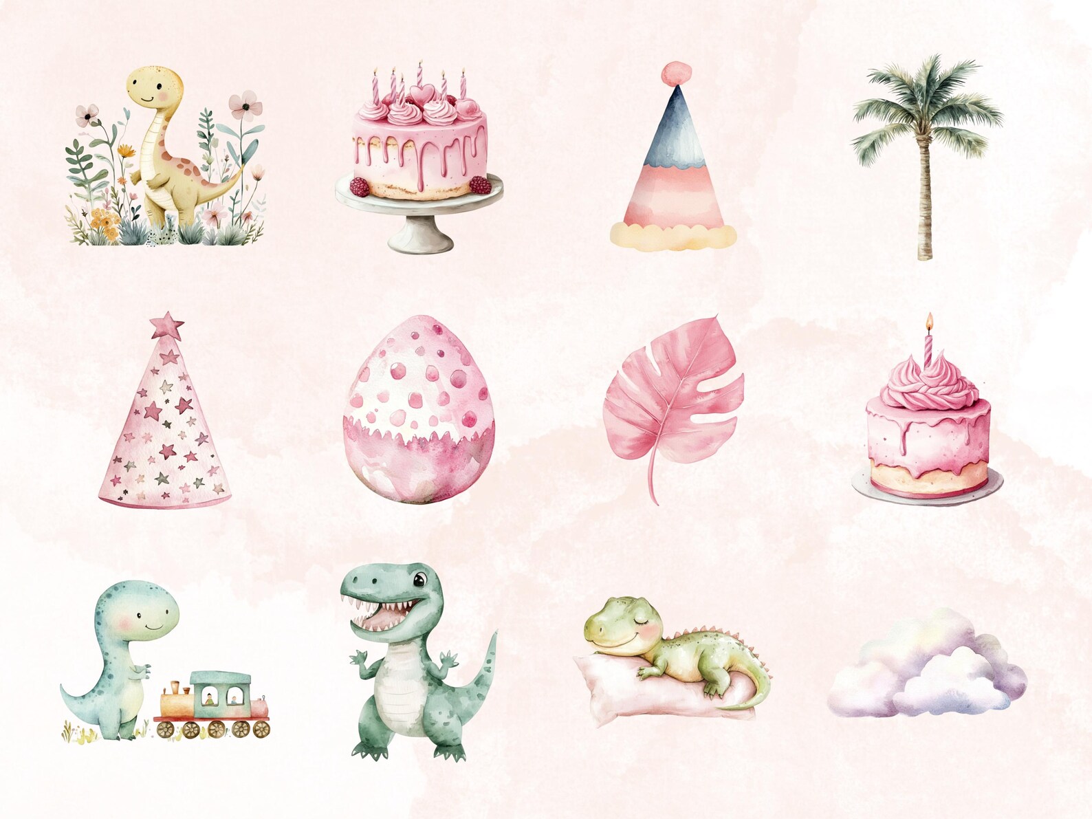 Nursery Dinosaur Clipart, Dinosaur Graphics, Nursery Neutral Clipart, T ...