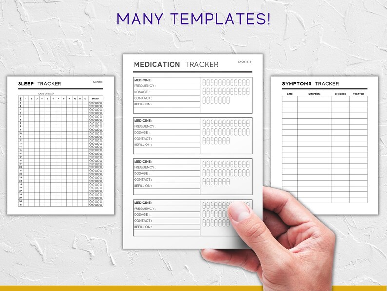 Medical Planner Printable Healthcare Binder Doctor Visits Medication, Health, Sleep Tracker ...