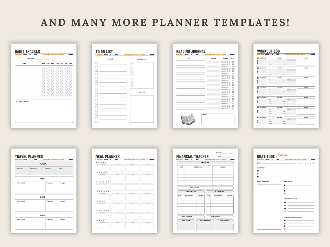 Personal Development Guide and Planner Bundle Printable Life Journal ...