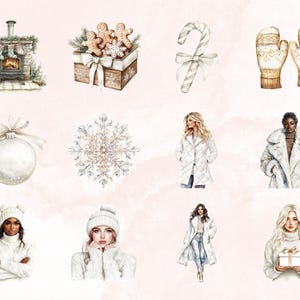 Winter Clipart Bundle, Cozy Winter Clipart, Christmas Graphics, Rustic ...