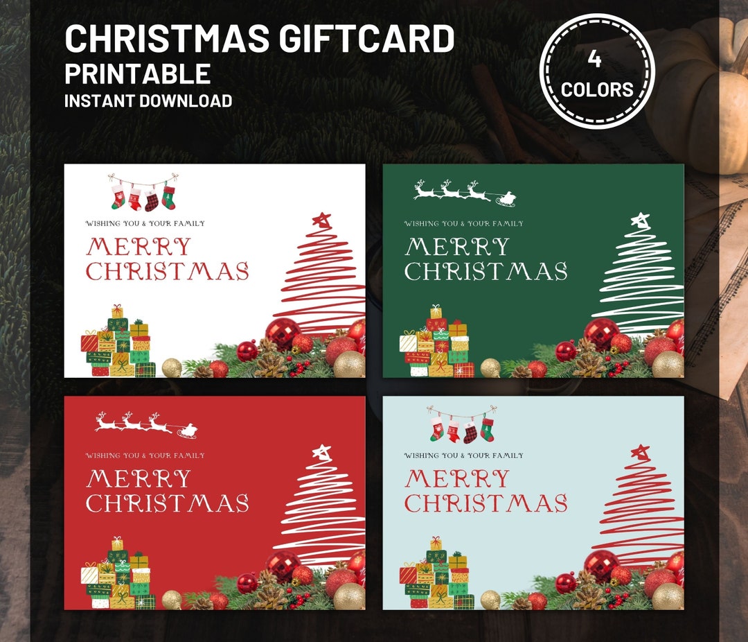 Christmas Gift Card Printable Christmas Planner Gift Card - Etsy