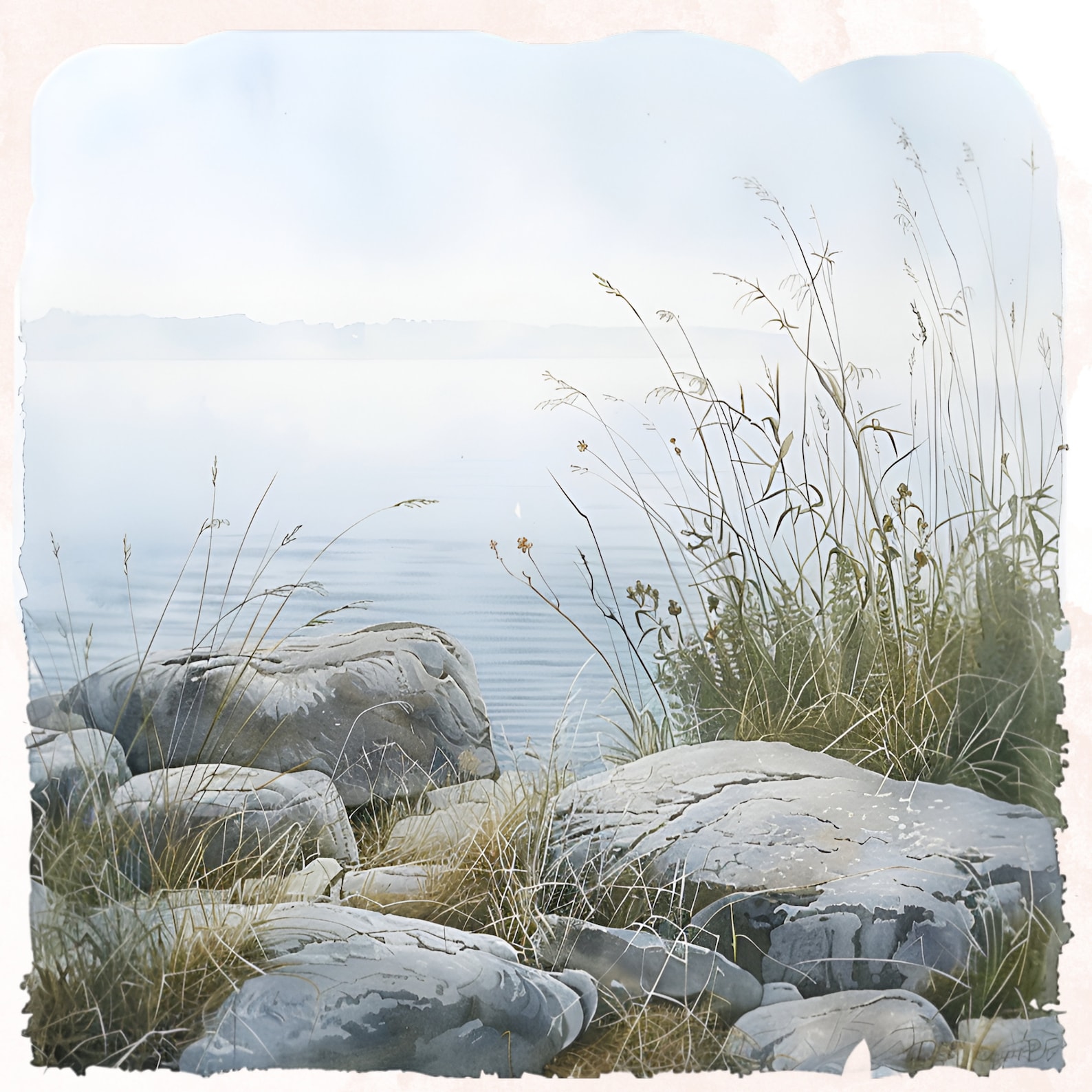 Watercolor Lakeside Clipart, Lake Coast, Lake Edge Clipart, Lake ...