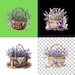 Lavender Basket Clipart, Lavender Clipart, Spring Clipart, Botanical ...