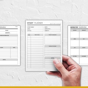 Study Planner Printable | Student Planner | College School Planner ...