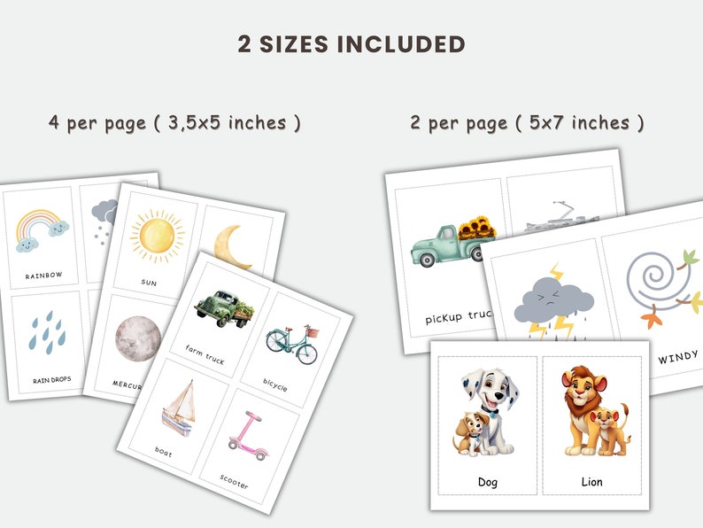 Ultimate Flashcards Bundle, Printable Montessori Cards, Toddler ...