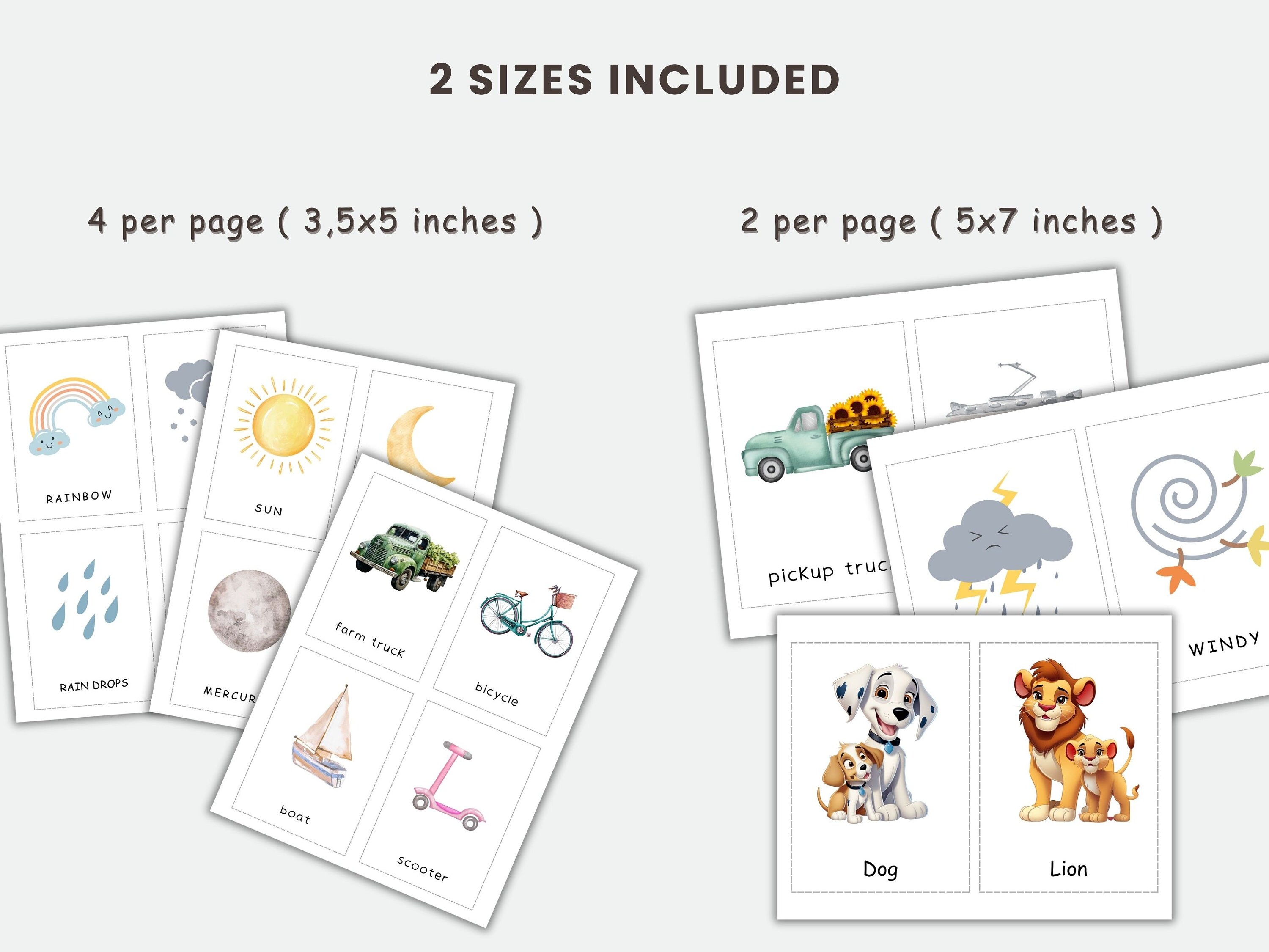 Ultimate Flashcards Bundle, Printable Montessori Cards, Toddler ...