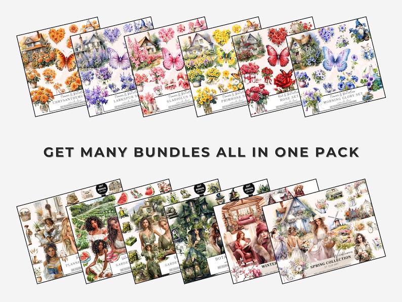 Whole Shop Clipart Mega Bundle, Entire Shop Bundle, Watercolor Graphics ...