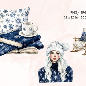 Winter Clipart Bundle, Cozy Winter Clipart, Snowflakes Png, Bluey ...