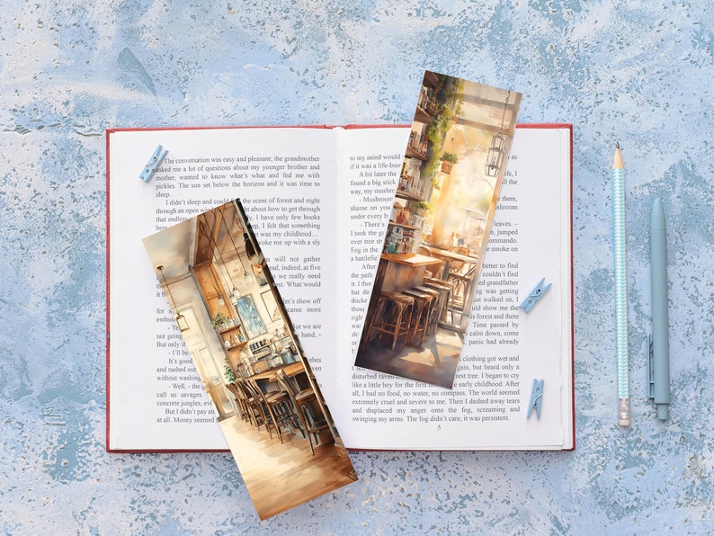 16 Printable Coffee Bookmarks, Watercolor Bookmark Designs, Book Lover ...