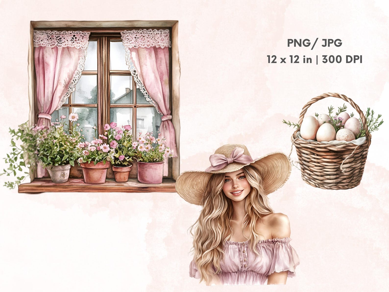 Spring Clipart Bundle, Serene Kitchen Clipart, Cottagecore Clipart ...