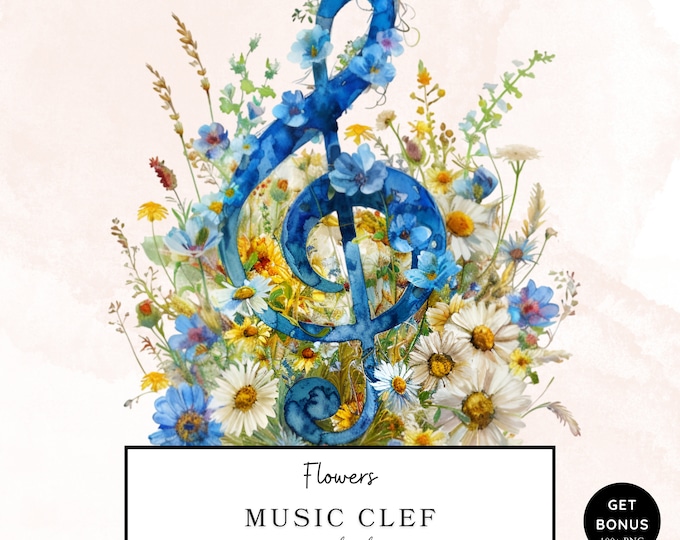 Watercolor Music Notes Clipart: Musical Graphics (digital Download ...