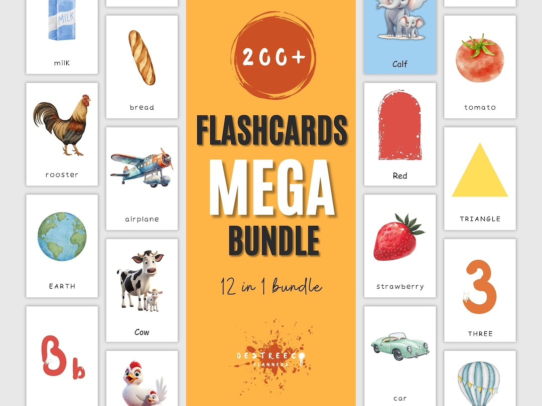 Ultimate Flashcards Bundle, Printable Montessori Cards, Toddler ...