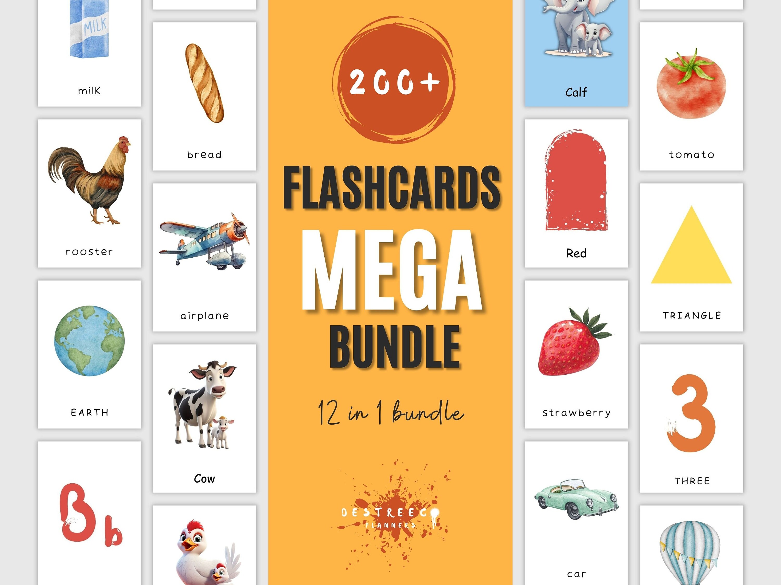Ultimate Flashcards Bundle, Printable Montessori Cards, Toddler ...