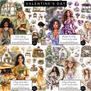 Cottagecore Clipart Mega Bundle, Wildflowers Clipart, Spring Clipart ...