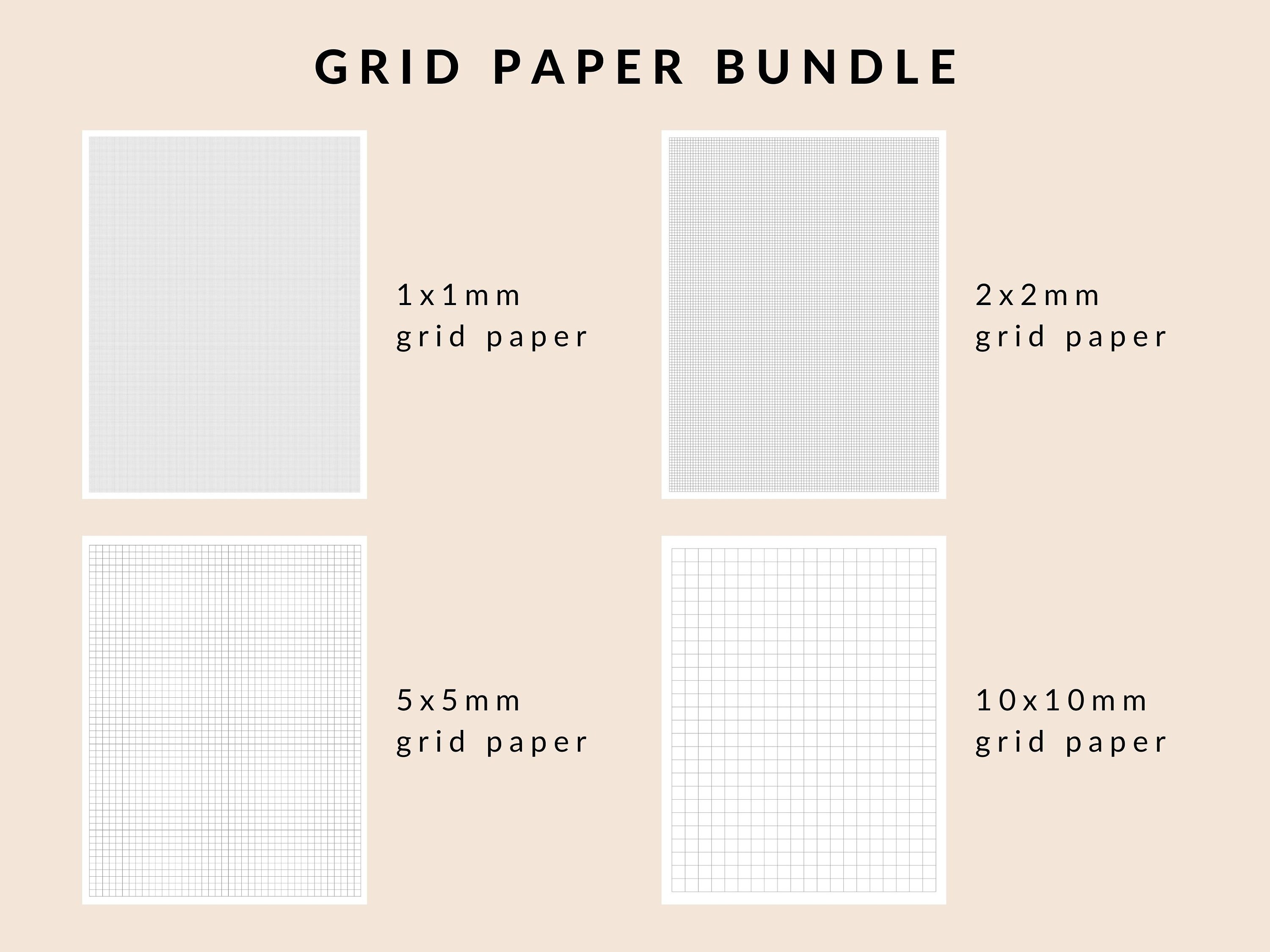 Graph Dot Grid Paper Bundle Printable Digital Downloadable PDF Dot ...