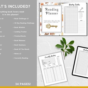 Reading Planner Printable Book Journal Reading Tracker - Etsy