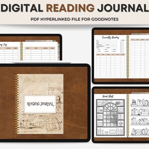 Digital Reading Journal Reading Planner Goodnotes Notability iPad Book ...