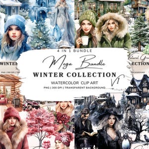 Seasonal Clipart Megabundle, Winter Graphics, Seasons Clipart, Spring ...