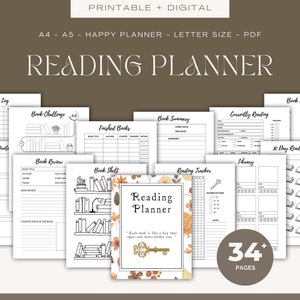 Reading Planner Printable | Book Journal | Reading Tracker | Book ...