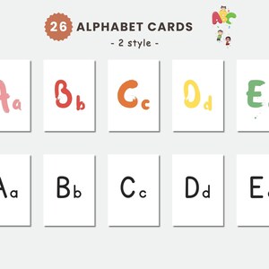 Printable Cards Bundle, Montessori Alphabet Flashcards, Toddler Number ...